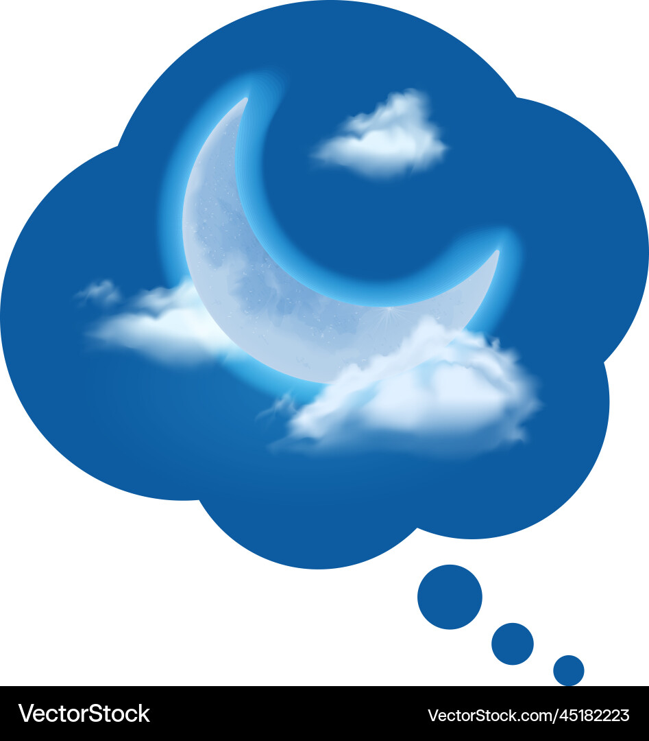 Dream bubble sleeptime composition Royalty Free Vector Image