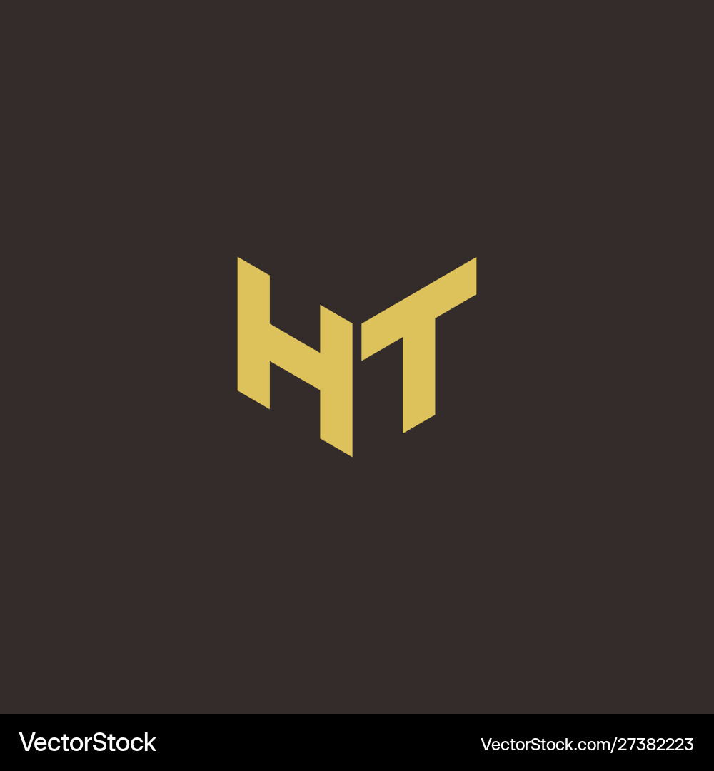 Ht logo letter initial designs template Royalty Free Vector