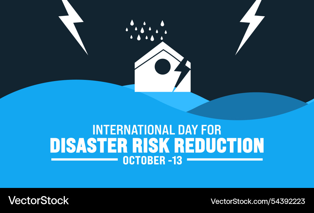 International day for disaster risk reduction Vector Image