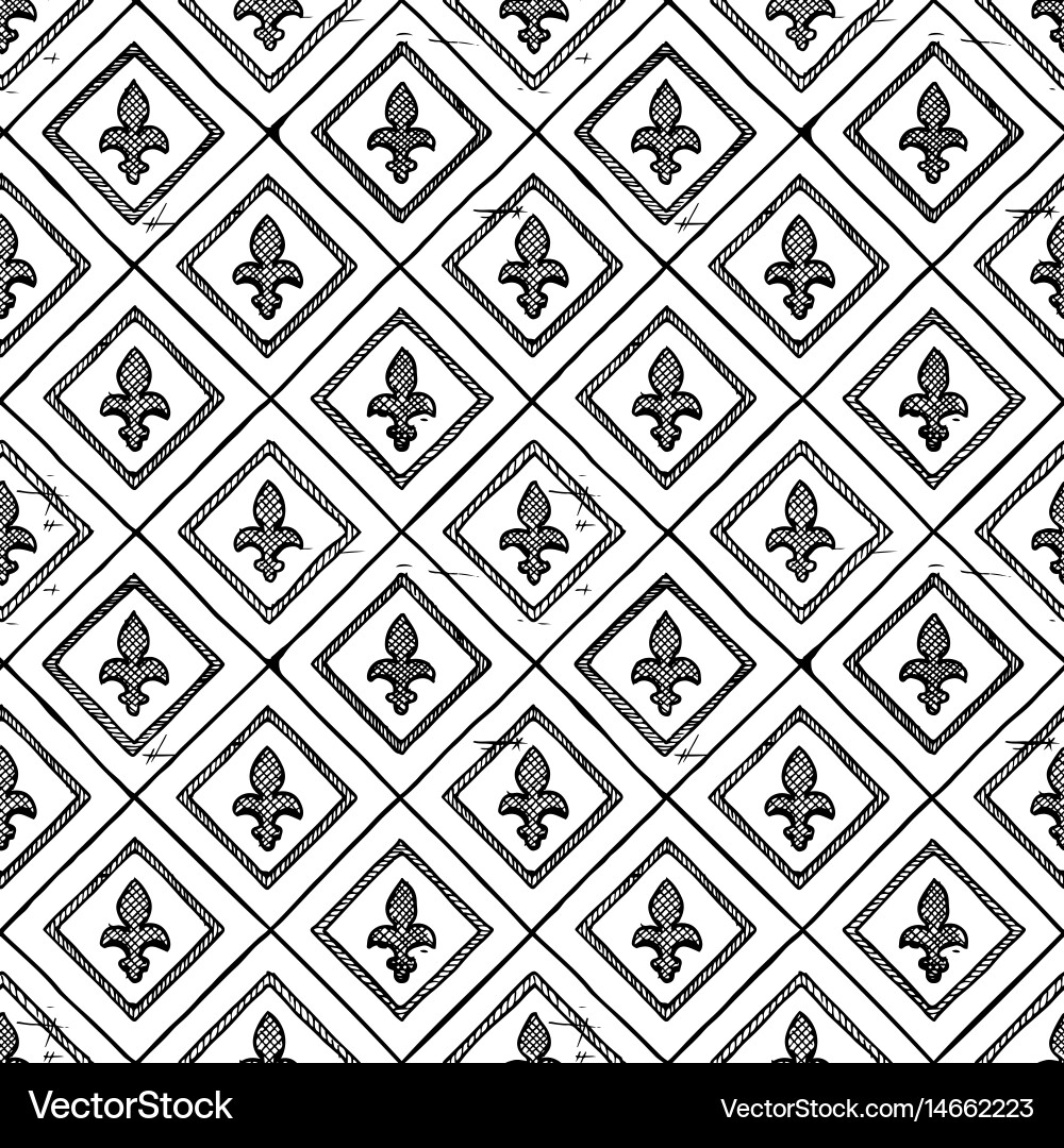 Medieval Fleur-de-Lys Ornament Royalty Free Vector Image