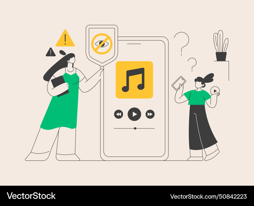 Parental advisory music abstract concept Vector Image