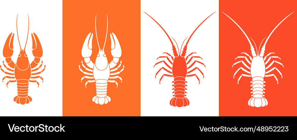 Red Crayfish Illustration Royalty Free Vector Image