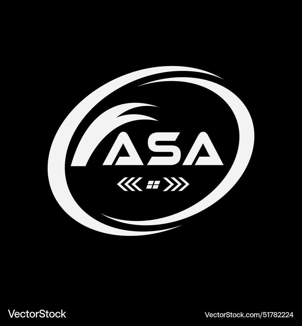 Asa letter logo design simple and modern Vector Image