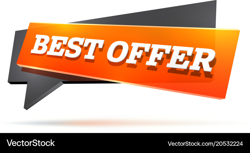 Best offer sign Royalty Free Vector Image - VectorStock