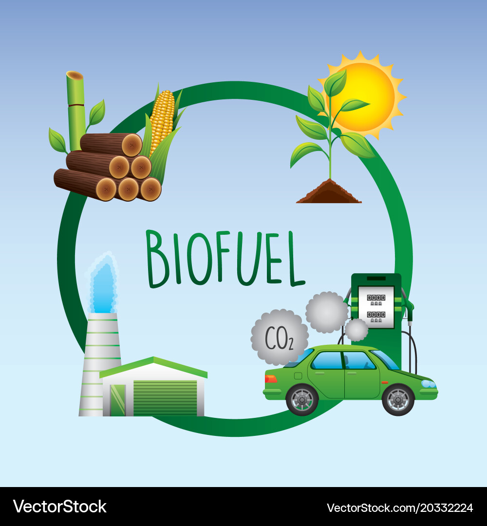 Biofuel ecology alternative Royalty Free Vector Image
