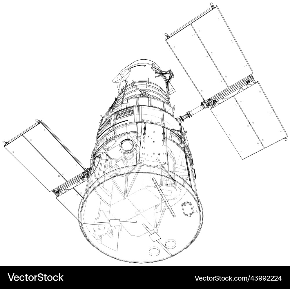 Hubble Space Telescope Royalty Free Vector Image