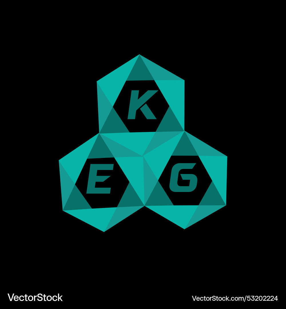 Keg creative minimalist letter logo unique Vector Image