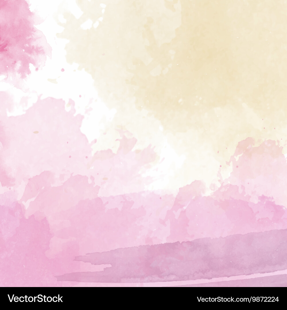 Pink and yellow watercolor background Royalty Free Vector
