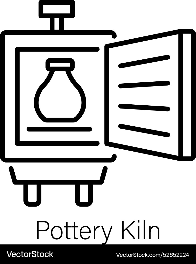 Pottery kiln Royalty Free Vector Image - VectorStock