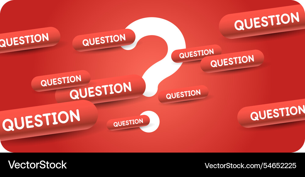 A poster with question marks Royalty Free Vector Image