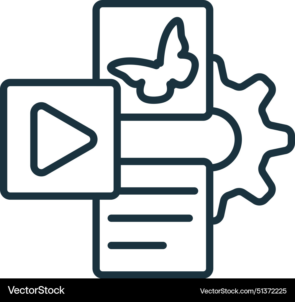 Content creation icon monochrome simple virtual Vector Image