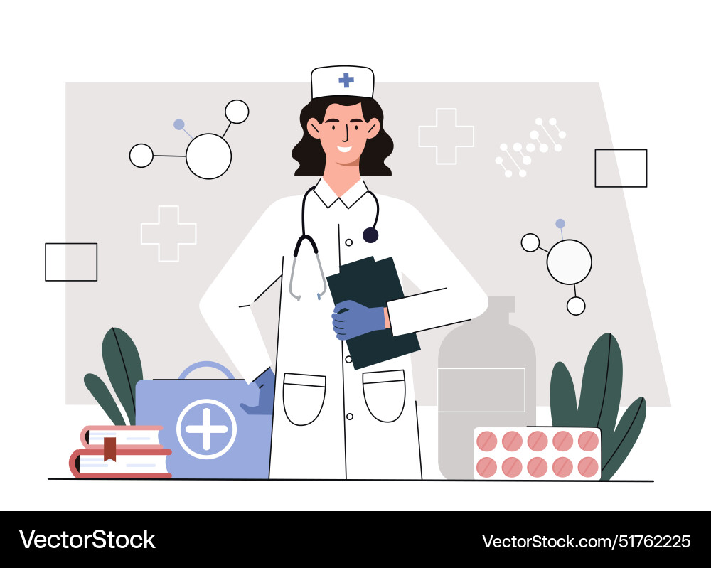 Doctor woman concept Royalty Free Vector Image