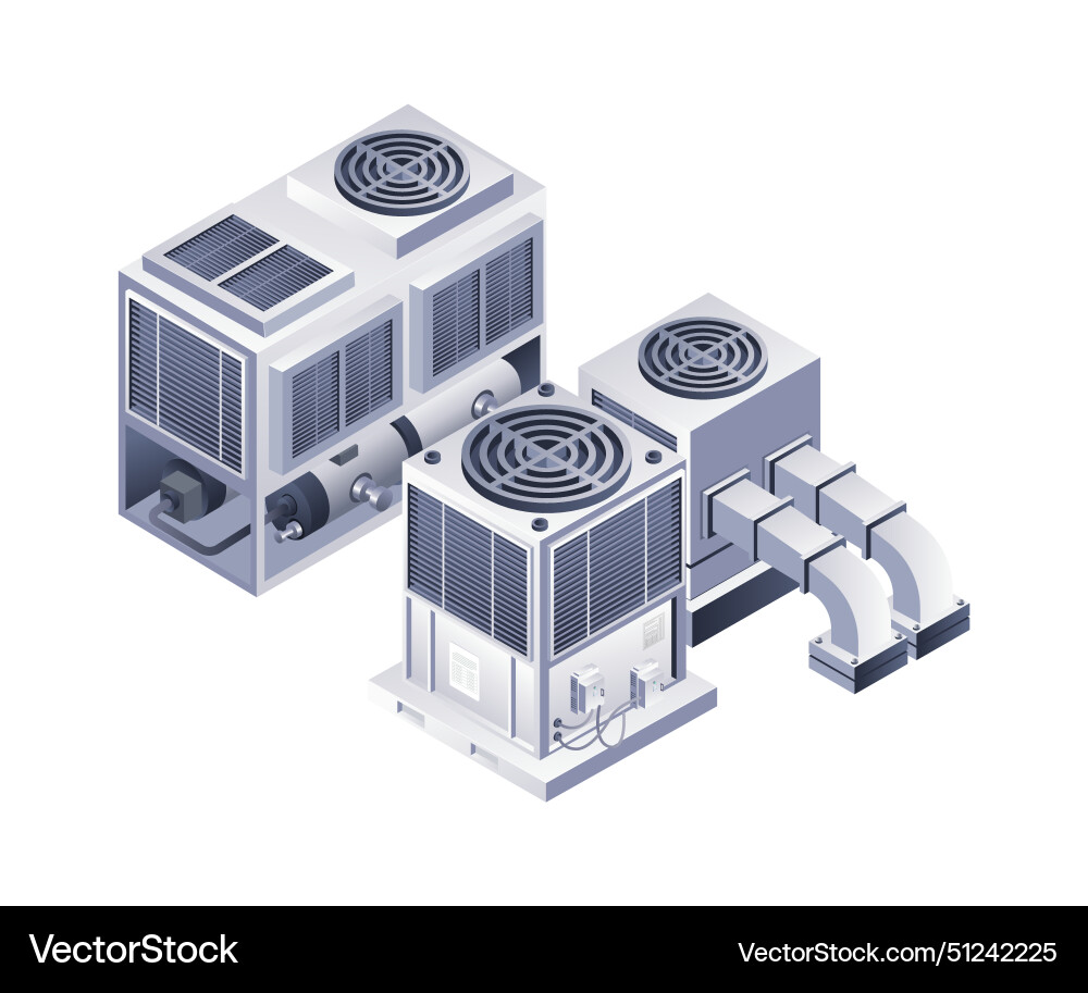 Industrial hvac refrigeration equipment Royalty Free Vector