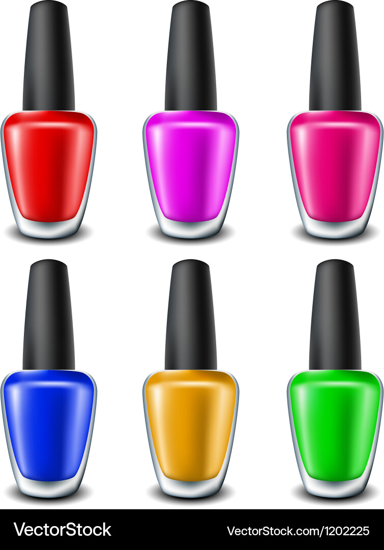 Nail polish set Royalty Free Vector Image - VectorStock