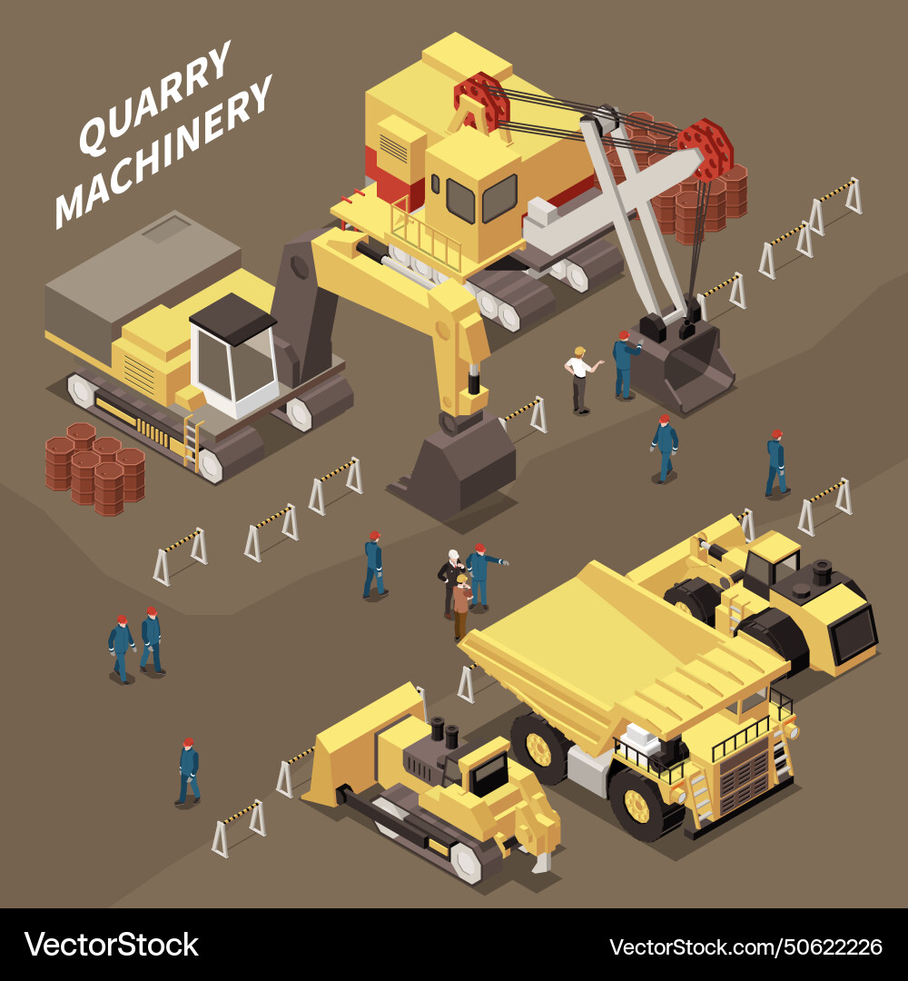 Mining machinery Royalty Free Vector Image - VectorStock