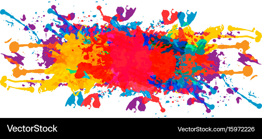 Splatter color background design Royalty Free Vector Image