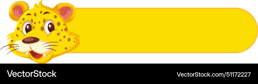 A smiling leopard on yellow Royalty Free Vector Image