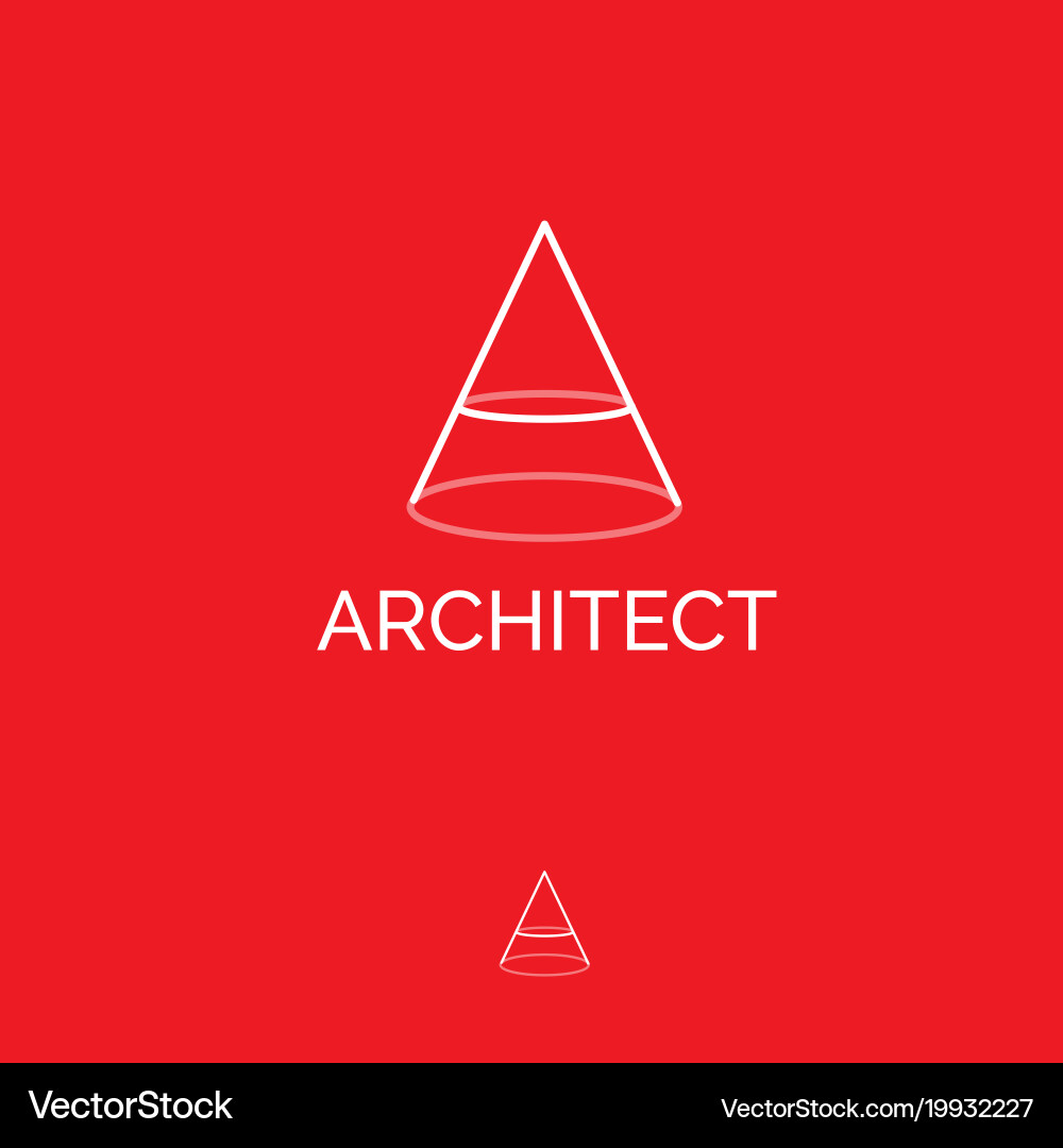 Architect Monogram Logo Royalty Free Vector Image