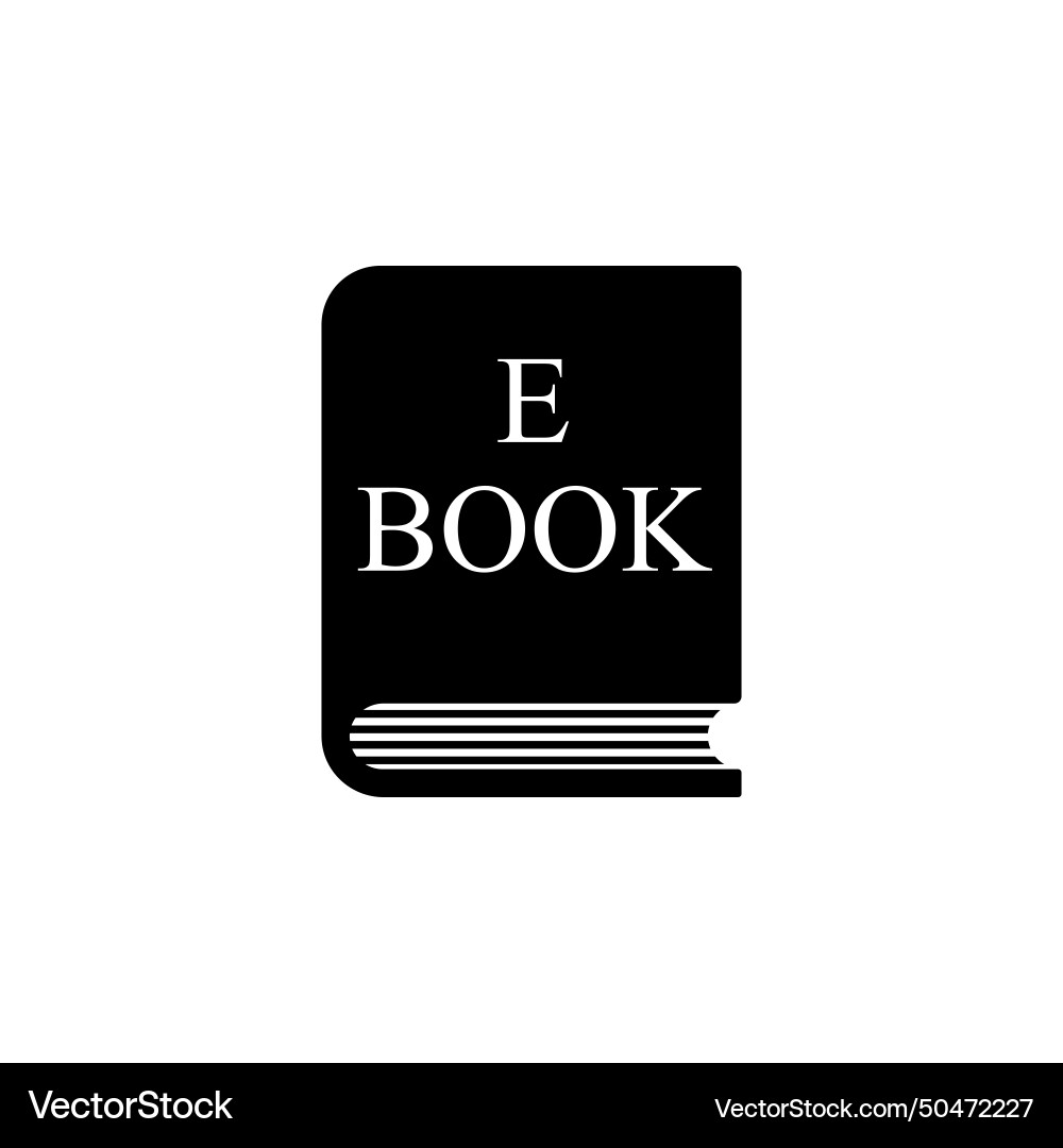 Ebook flat icon Royalty Free Vector Image - VectorStock