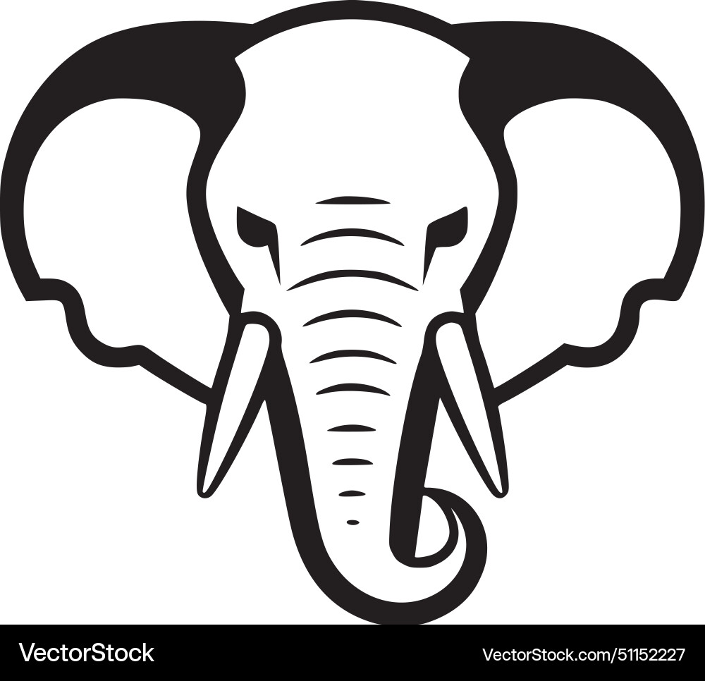 Elephant - minimalist and simple silhouette Vector Image