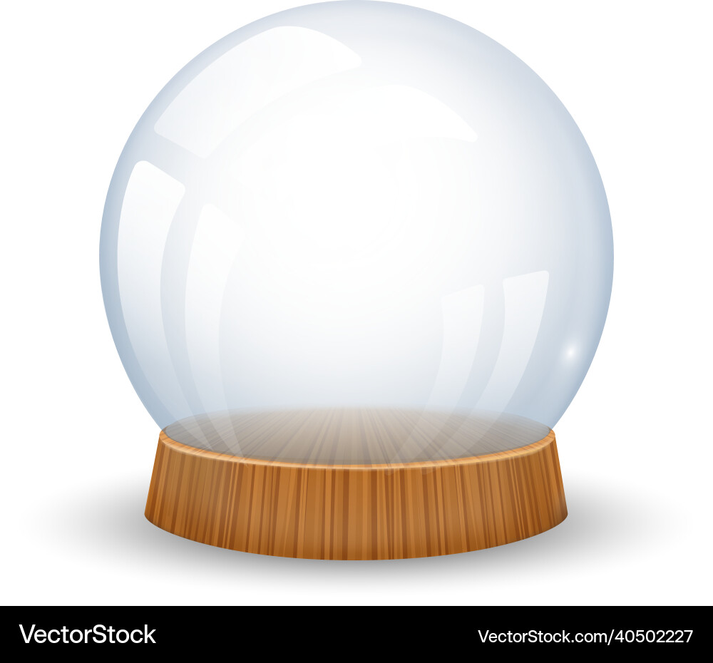 Empty snow sphere Royalty Free Vector Image - VectorStock