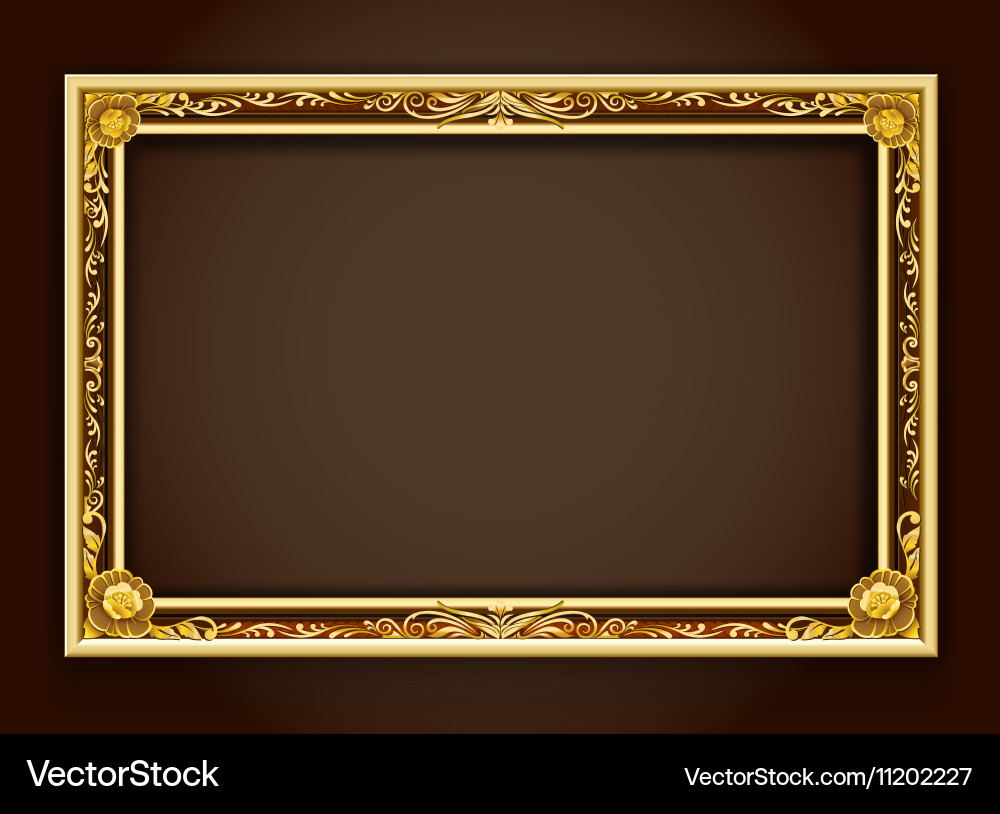 Gold frame Royalty Free Vector Image - VectorStock