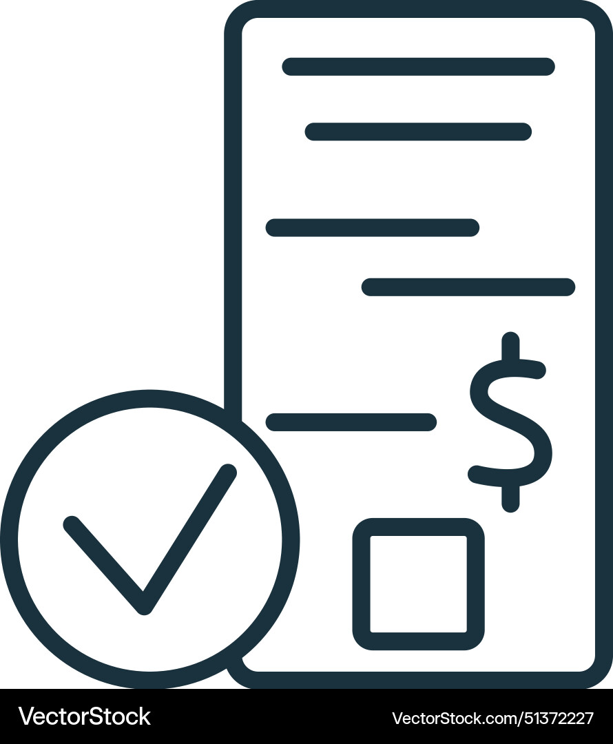 Invoicing icon monochrome simple virtual Vector Image