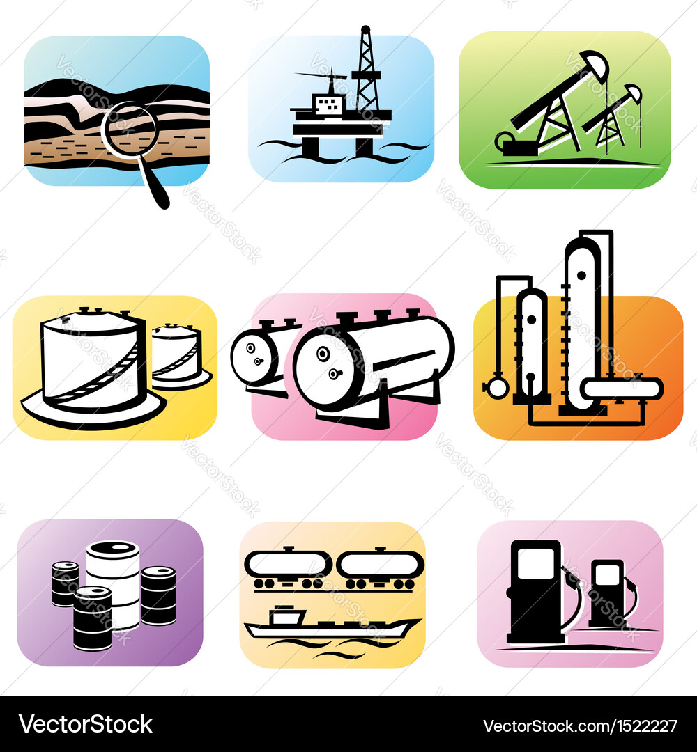 Oil production Royalty Free Vector Image - VectorStock
