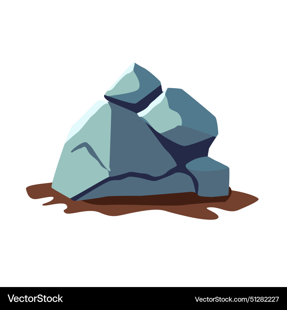 Pile of stones stack gray rocks huge boulder Vector Image