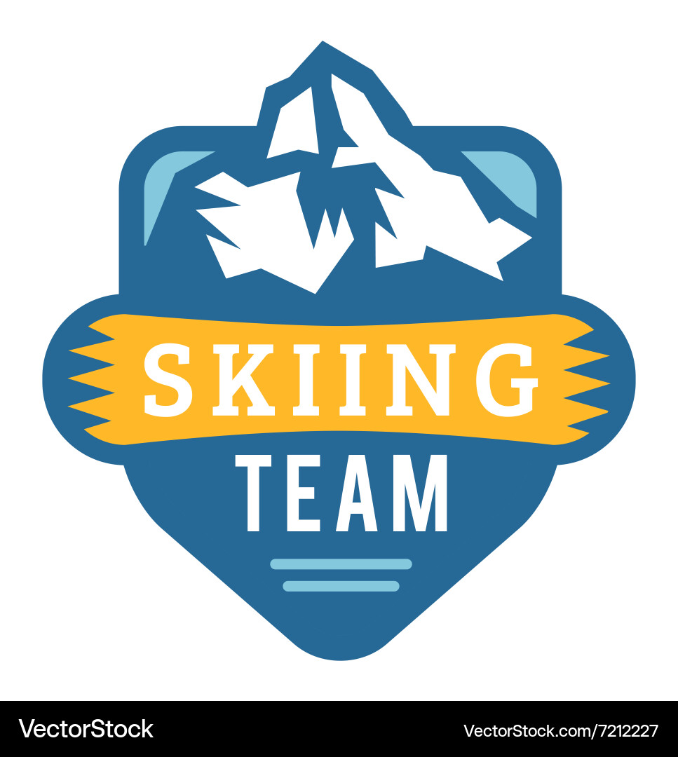 Ski resort logo emblems labels badges Royalty Free Vector