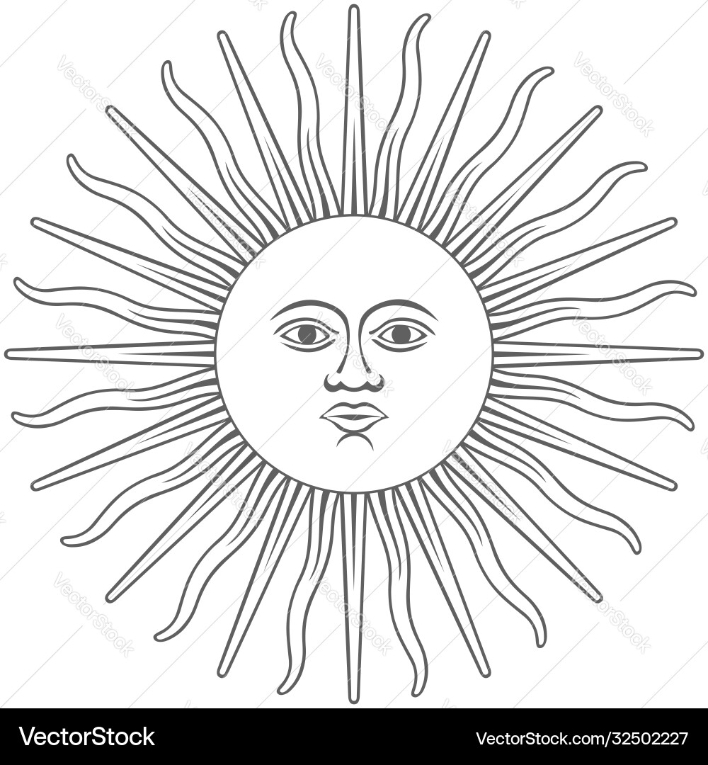 Sun inca Royalty Free Vector Image - VectorStock