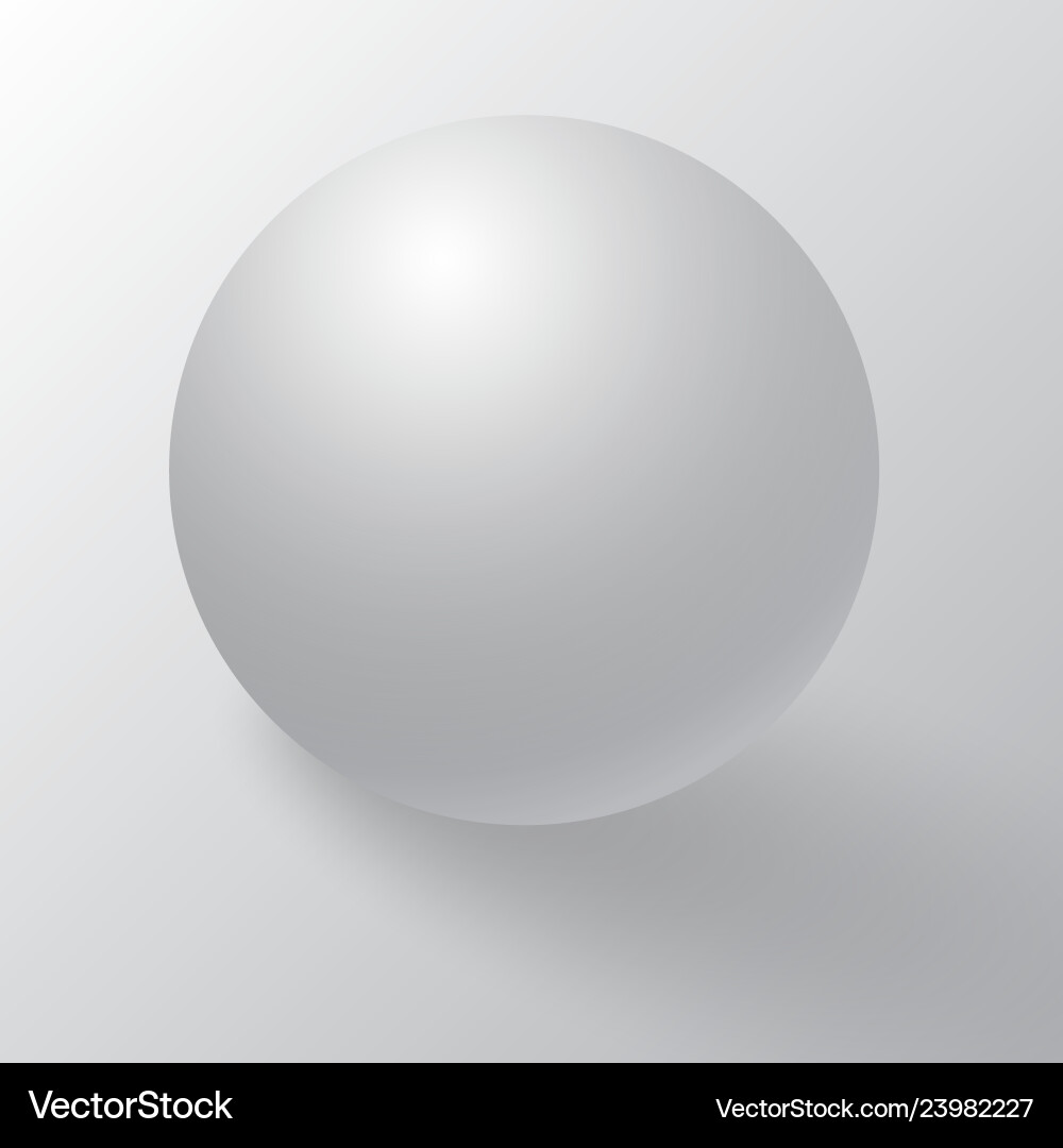 White Sphere with Shadows Royalty Free Vector Image