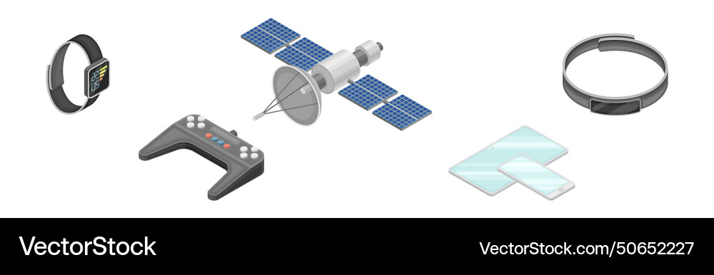 Wireless communication equipment and device Vector Image