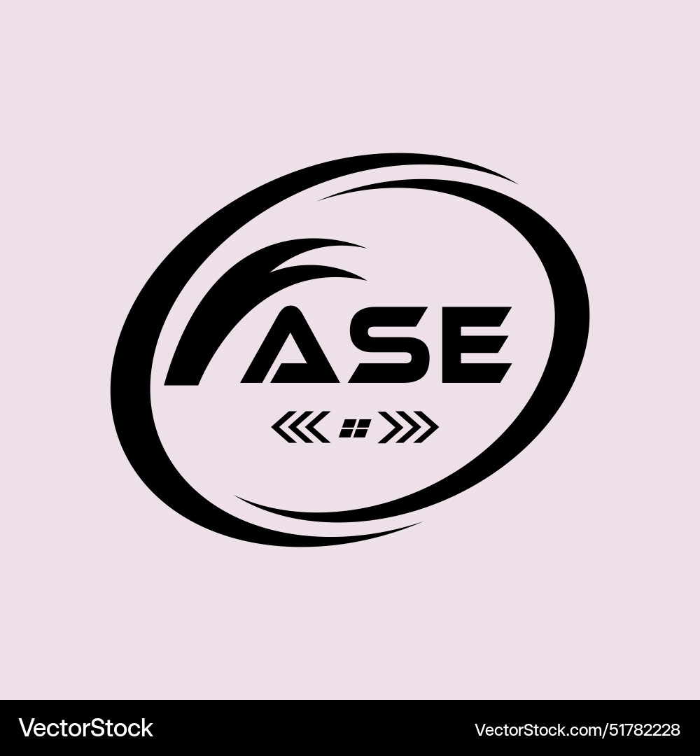 Ase letter logo design simple and modern Vector Image