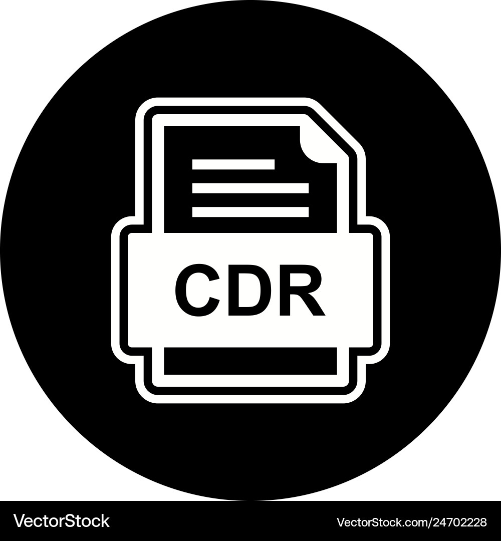 Cdr file document icon Royalty Free Vector Image