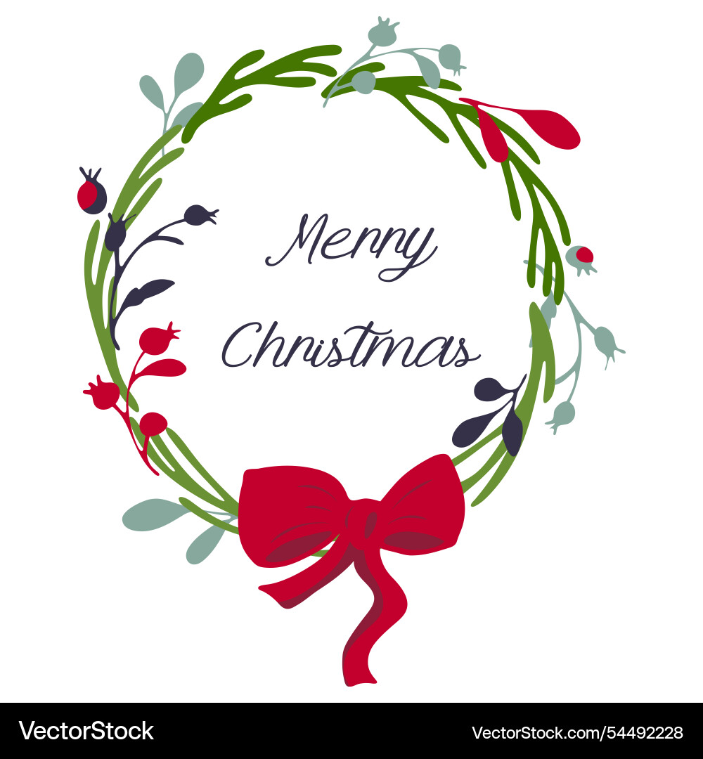 Christmas symbol frame winter holiday circle Vector Image