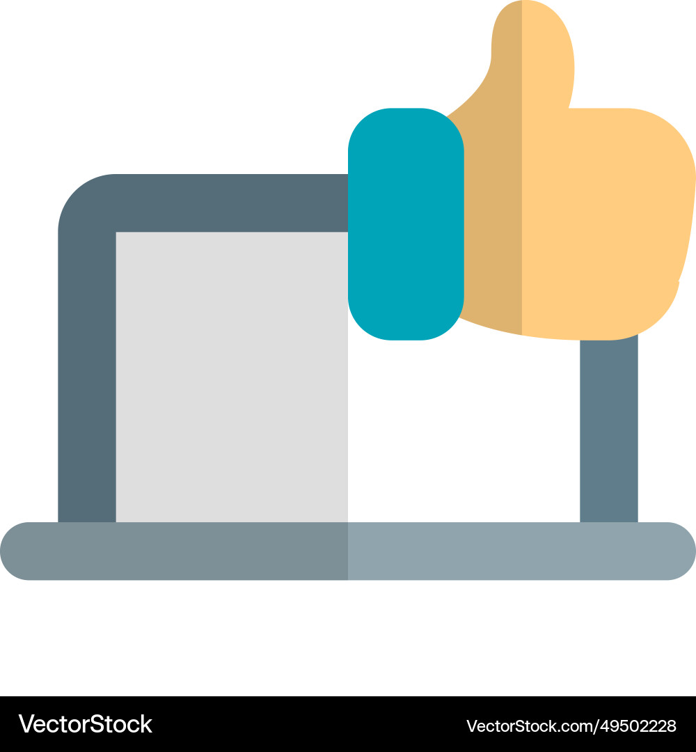 Digital approval of laptop in progress Royalty Free Vector