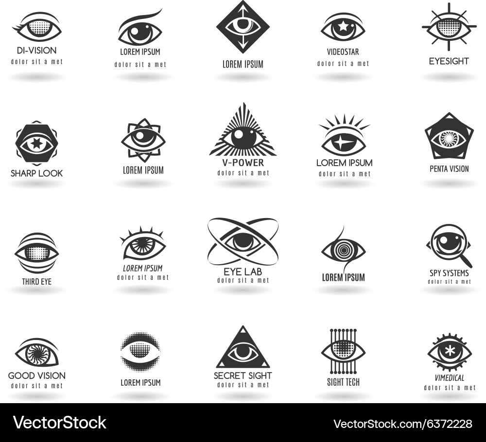 Eye logos set Royalty Free Vector Image - VectorStock