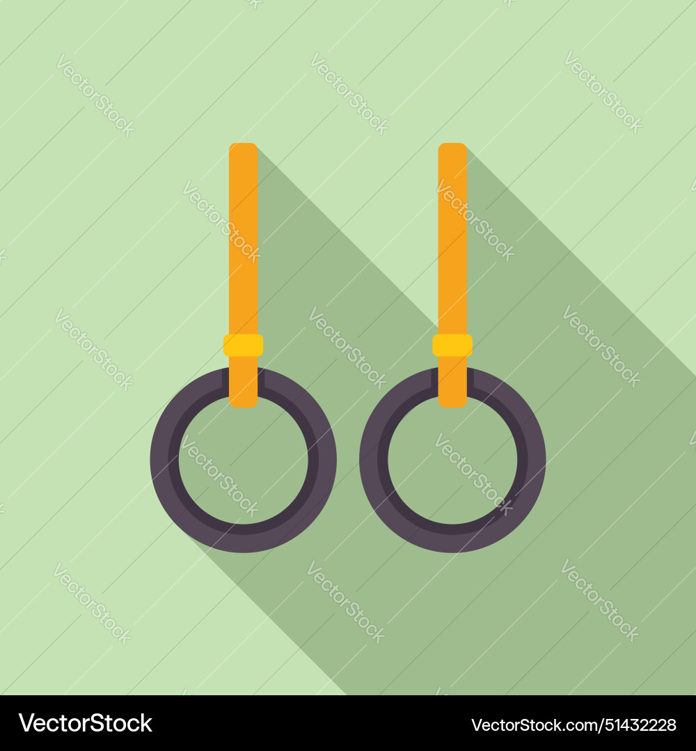 Flat design of gymnastic rings Royalty Free Vector Image