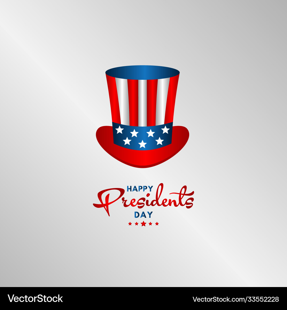 Happy presidents day template design Royalty Free Vector