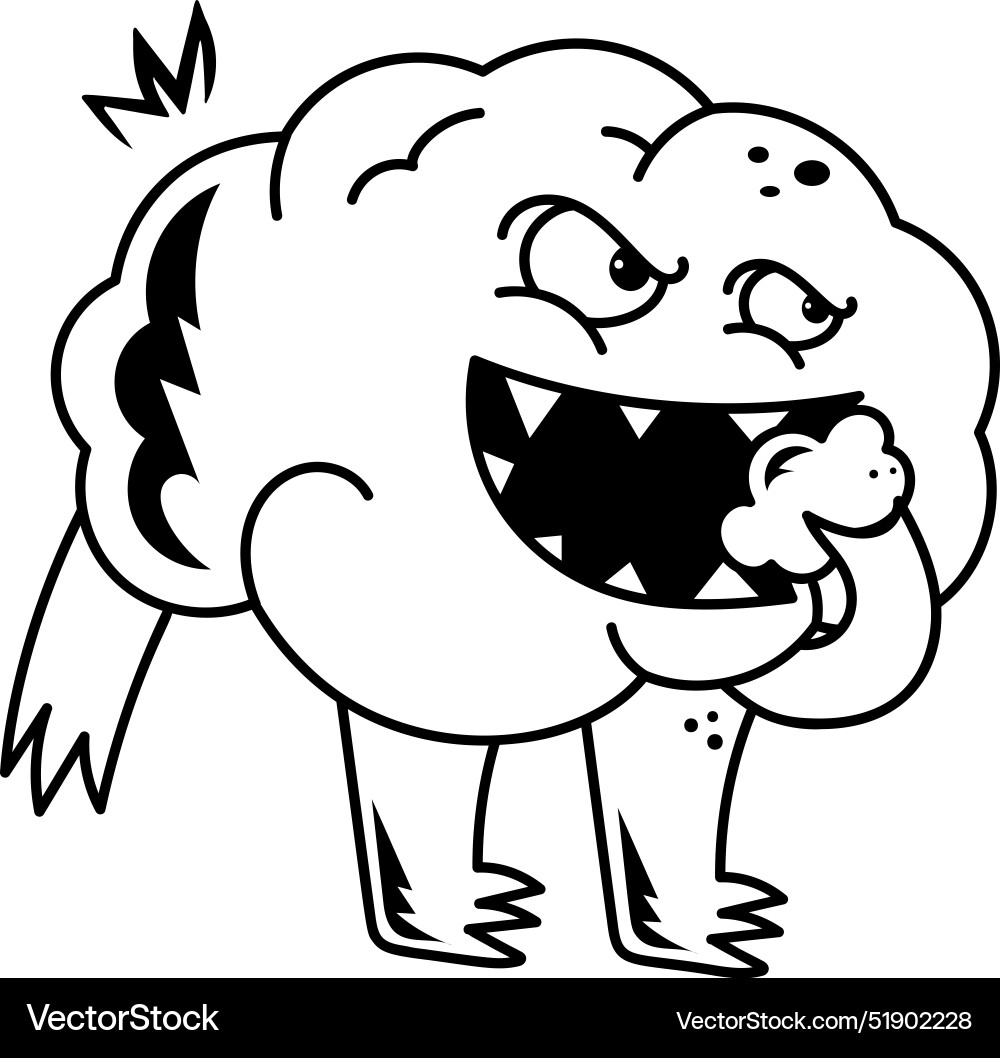 Monster brain Royalty Free Vector Image - VectorStock