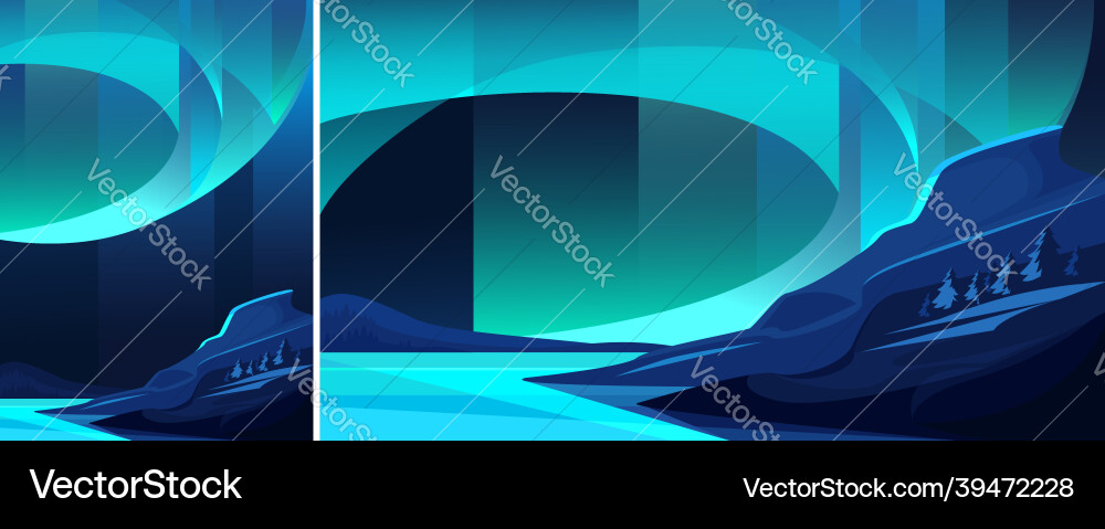 Northern lights Royalty Free Vector Image - VectorStock