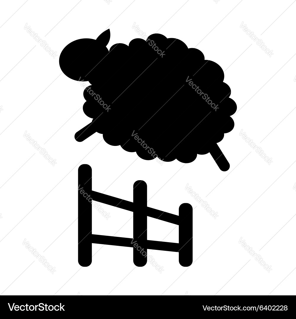 Sheep jumping icon Royalty Free Vector Image - VectorStock