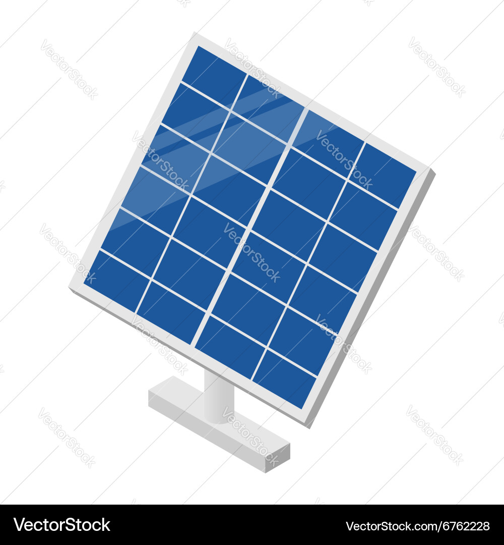 Solar panel isometric 3d icon Royalty Free Vector Image