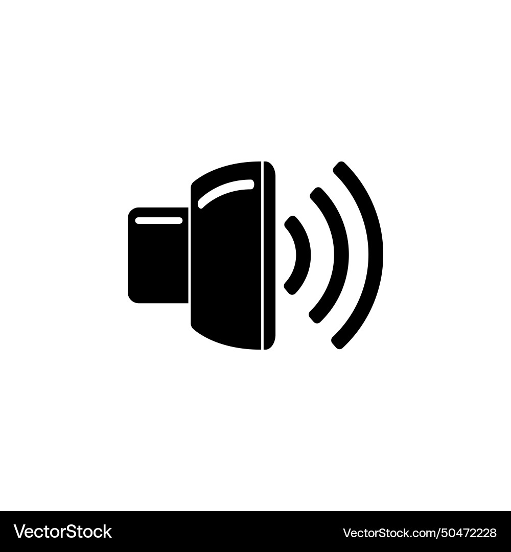 Sound speaker flat icon Royalty Free Vector Image