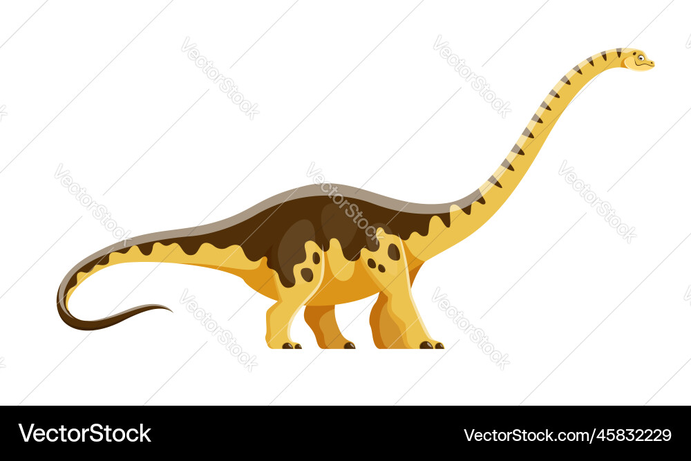 Cartoon hypselosaurus dinosaur comical character Vector Image