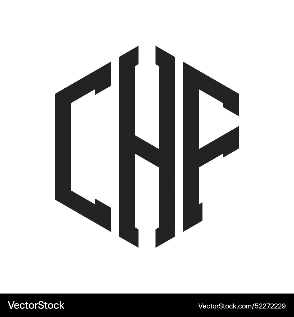 Chf logo design initial letter monogram Royalty Free Vector