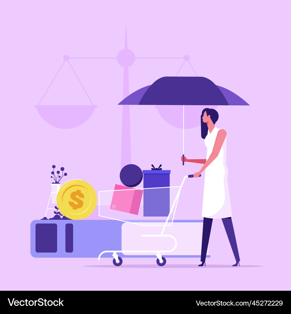 Customer rights and consumer law concept Vector Image