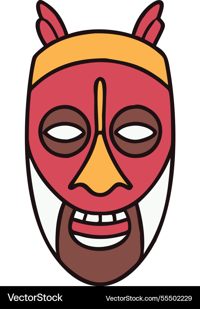 Germany mask with traditional Royalty Free Vector Image