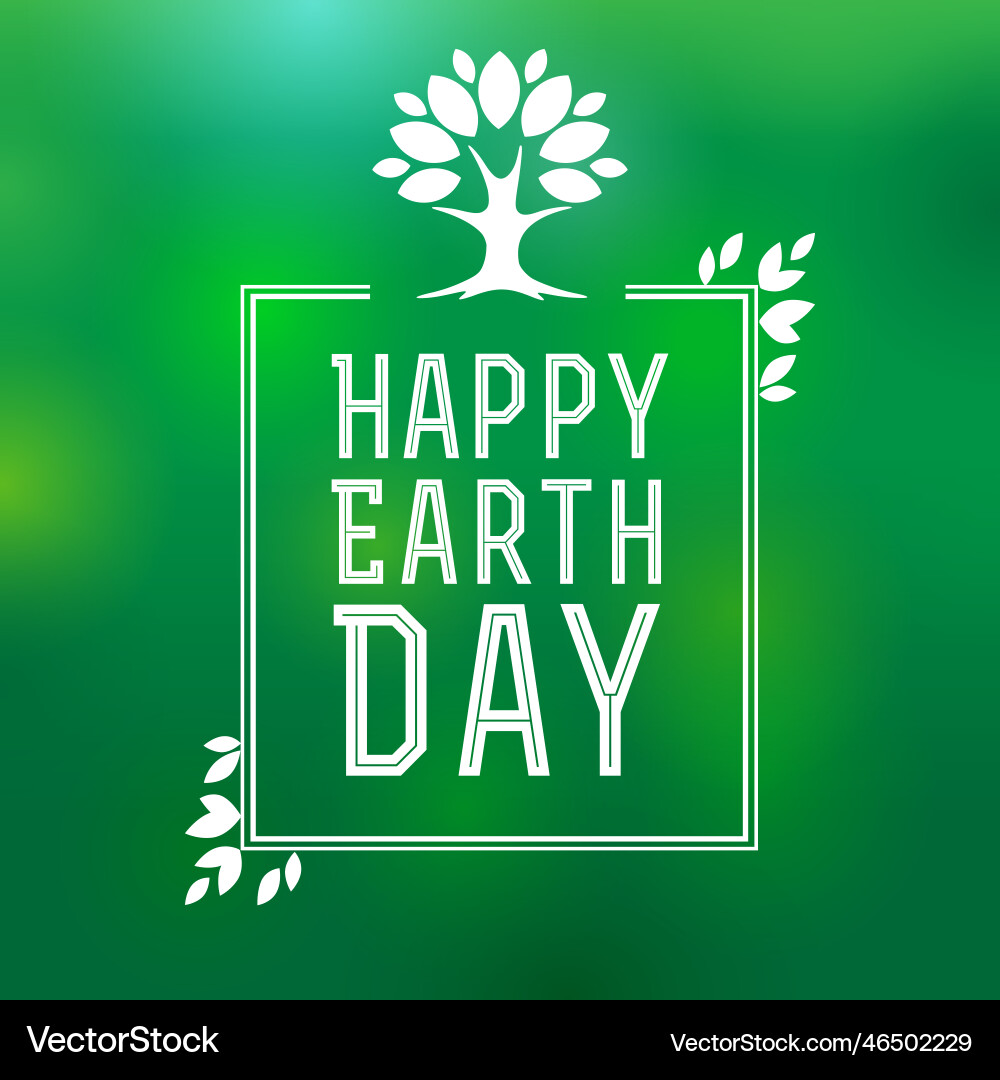 Happy earth day poster Royalty Free Vector Image
